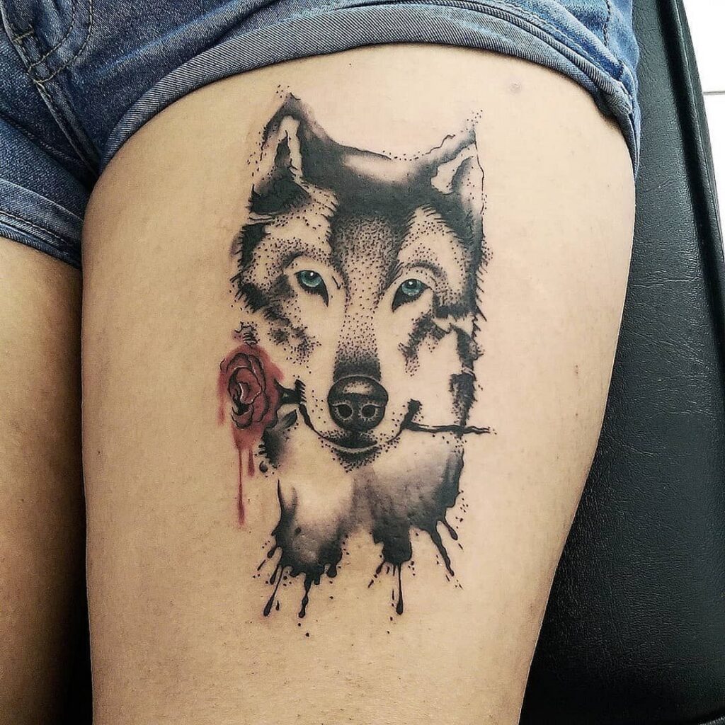 60 Beautiful Wolf Tattoos for Women Ideas 04 – Style Female